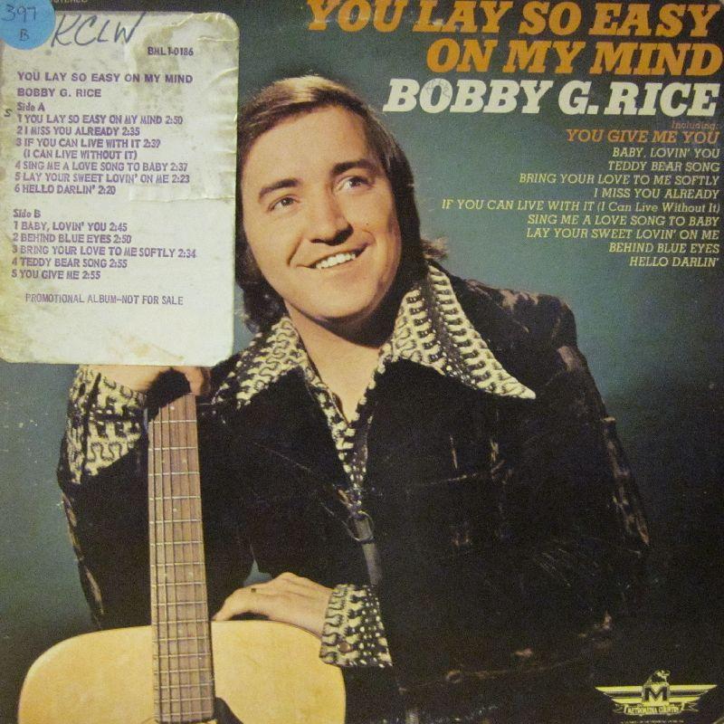 Bobby G.Rice(Vinyl LP)You Lay So Easy On My Mind-Metromedia Country-BML ...