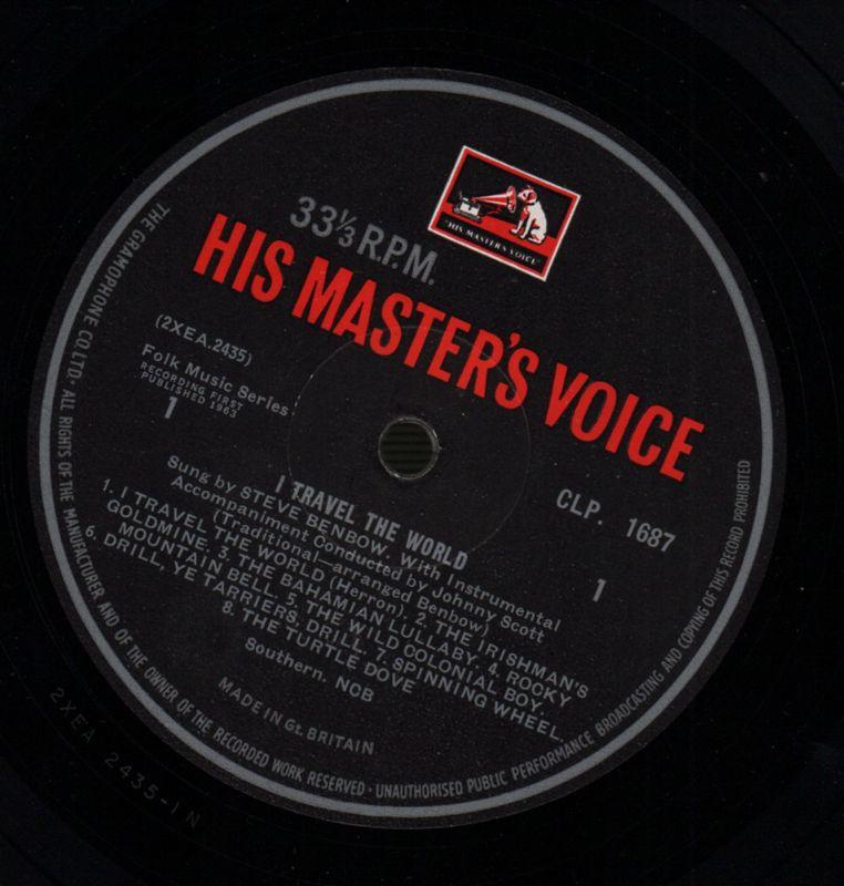 Steve Benbow(Vinyl LP)I Travel The World-EMI-CLP 1687-UK-1963-VG+/VG+ ...